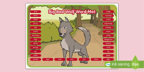 Big Bad Wolf Adjectives Worksheet