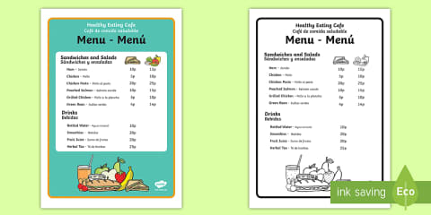 Spanish Template Role-Play Menu