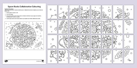 Solar System Collaborative Art Activity