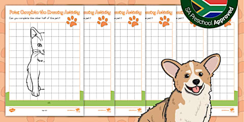 Preschool: Pets: Colouring Pages