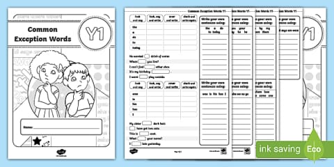 Common Exception Words Year 2 Activity Book
