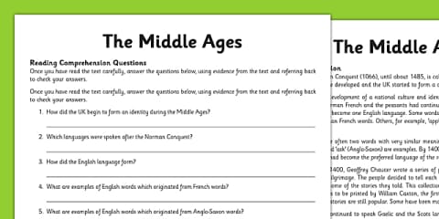 The Middle Ages Resource Pack