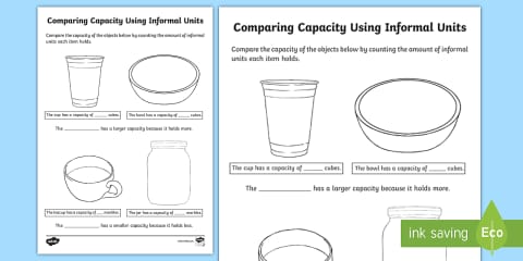 How Much Does It Hold? Capacity Worksheets