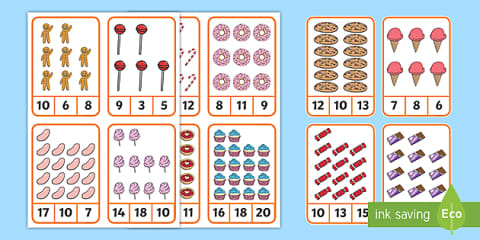 Sleeping Beauty Counting to 20 Worksheets