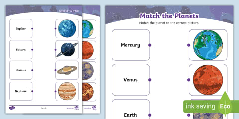 Planets Sort and Order Cut and Paste Activity for 1st-3rd Grade
