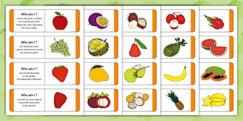 What Am I? Guess the Fruit and Vegetables Game