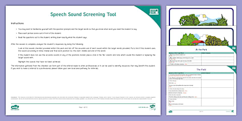 Speech Sound Development Chart