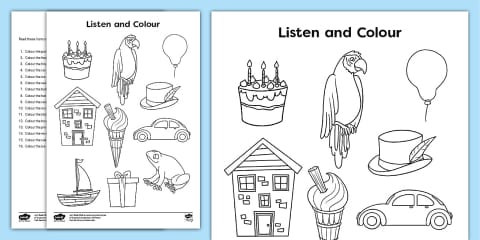 Listening Skills Drawing Activity (Ages 5 - 9)