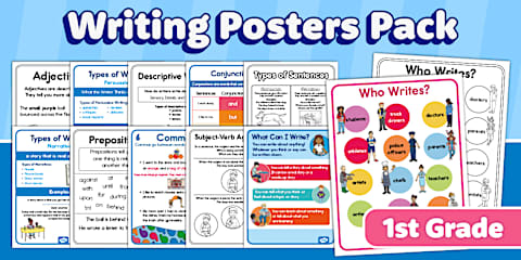 Kindergarten Writing Posters Resource Pack