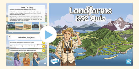Landforms Interactive Matching Activity