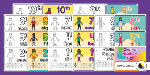 Ordinal Numbers 1-5 Woodland Animals Mini Book