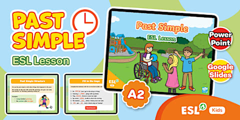 ESL Past Simple Tense Lesson [Kids, A2]