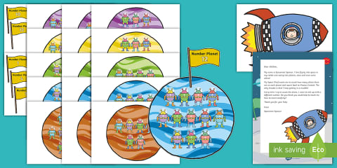 Number Planets 1 to 5 Posters