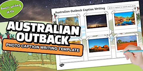 Planets Photo Caption Writing Template