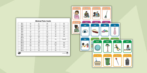 Initial Consonant Deletion Minimal Pairs Flash Cards for SLP