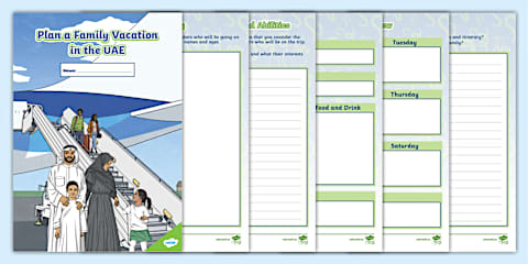 Vacation Itinerary Journal Writing Frame