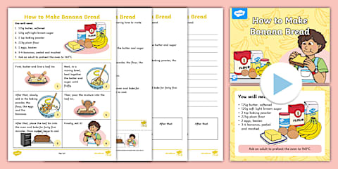 Making Banana Bread Sequencing Mind Map