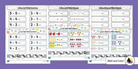 Missing Numbers in Addition and Subtraction Maths Activity Sheet