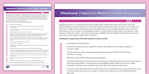 Activities to Support Children with Situational (Selective) Mutism in ...