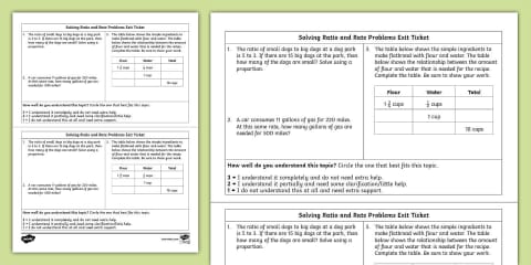 Seventh Grade Ratios, Rates, and Equivalency Practice