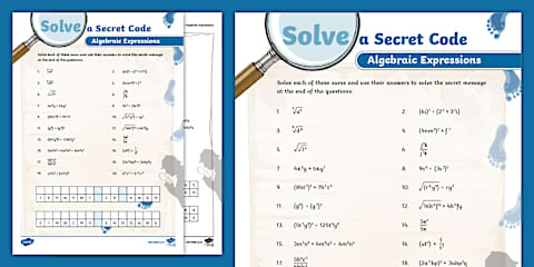 Algebraic Expressions Matching Cards for 3rd-5th Grade