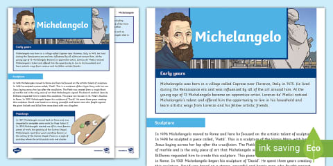 Michelangelo Knowledge Organiser