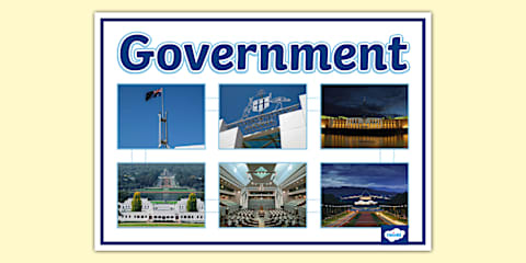 State Government Responsibilities Information Display Poster