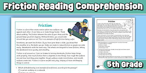 Fifth Grade Super Bowl Reading Passage Comprehension Worksheet