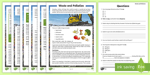 Plastic Pollution Wordsearch