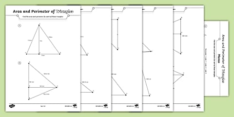 Area and Perimeter of Triangles Activity Sheet