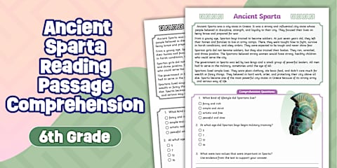 Athens vs. Sparta Compare and Contrast Worksheet for 6th-8th Grade