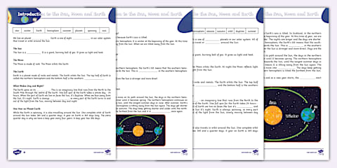 An Introduction to the Sun, Moon and Earth Differentiated Comprehension ...