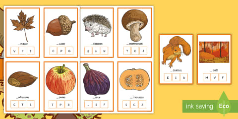 French Autumn Counting Worksheet