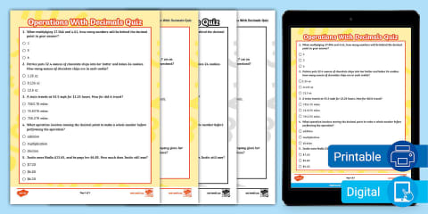 Sixth Grade GCF and LCM Math Assessment