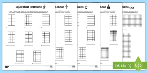 Third Grade Equivalent Fractions Anchor Chart