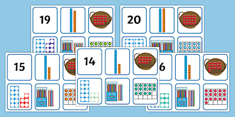 11-20 Number Representation Bingo with Numicon Shapes