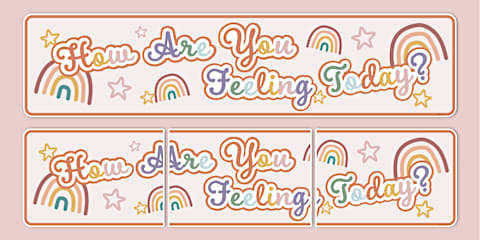 Affirmation Station Display Pack | Therapeutic Classroom | Muted Rainbow