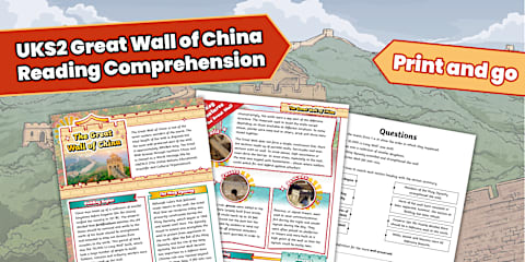 LKS2 The Great Wall of China Reading Comprehension Activity