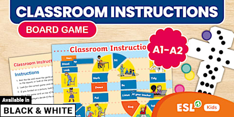 ESL Classroom Instructions Randomiser [Kids, A1]