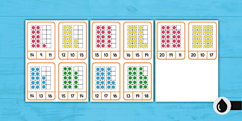 10 Frame Counting to 50 Matching Game