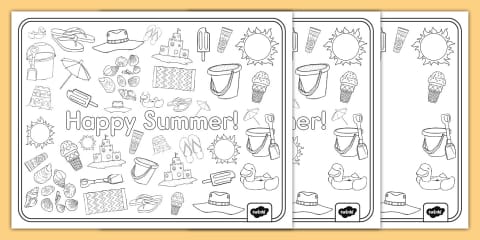Summer Occupational Therapy Activities: Cotton Swab Art Fine Motor Sheets