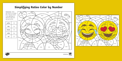Sixth Grade Identifying Equivalent Ratios Mystery Penguin Picture Worksheet