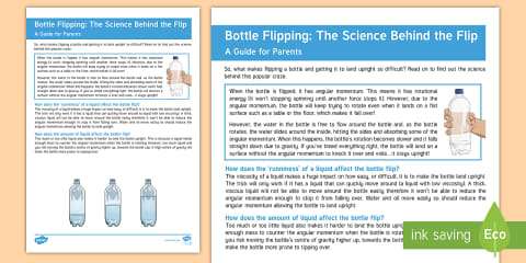 Bottle Flip Graphing Activity