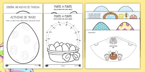 Manualidad: Cesta de Pascua imprimible