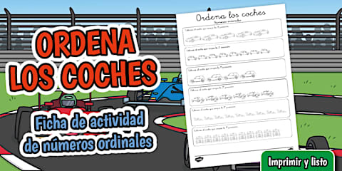 Crucigrama: Los números ordinales del 1 al 20