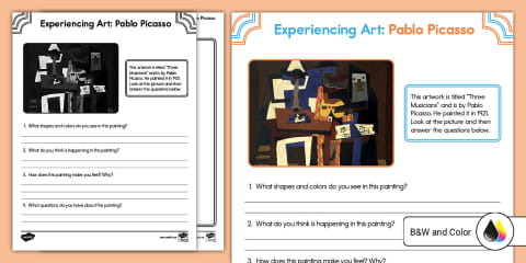 Fourth Grade Pablo Picasso Reading Comprehension Passage