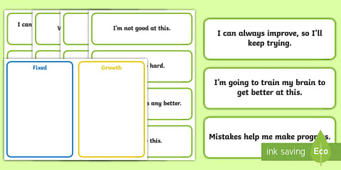 Growth Mindset Cut and Paste