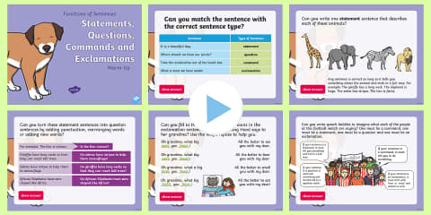 Types of Sentences PowerPoint