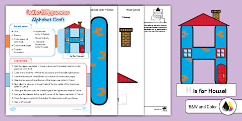 Lowercase Letter h Alphabet Craft