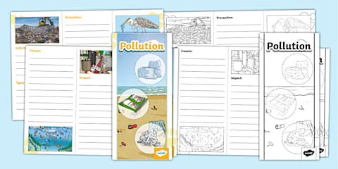 Pollution Hexagon Writing Template